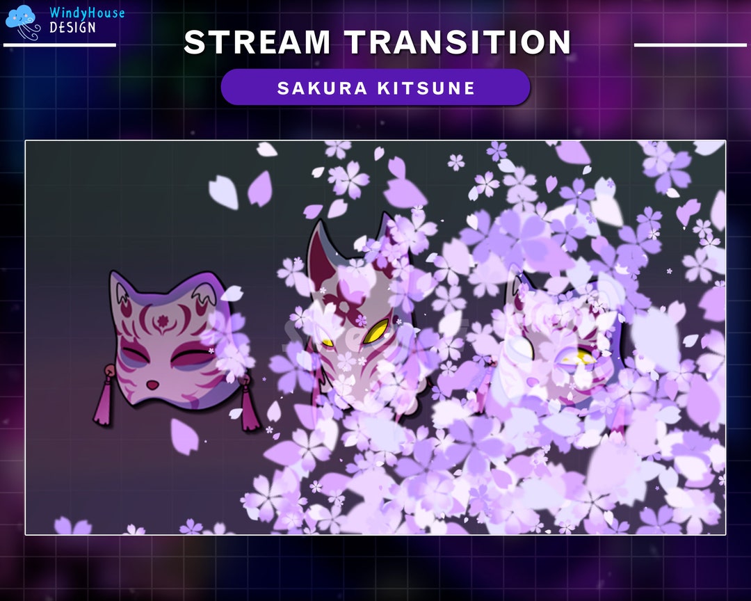 Kitsune Mask Sakura Stream Transition, Cherry Blossom Transition ...