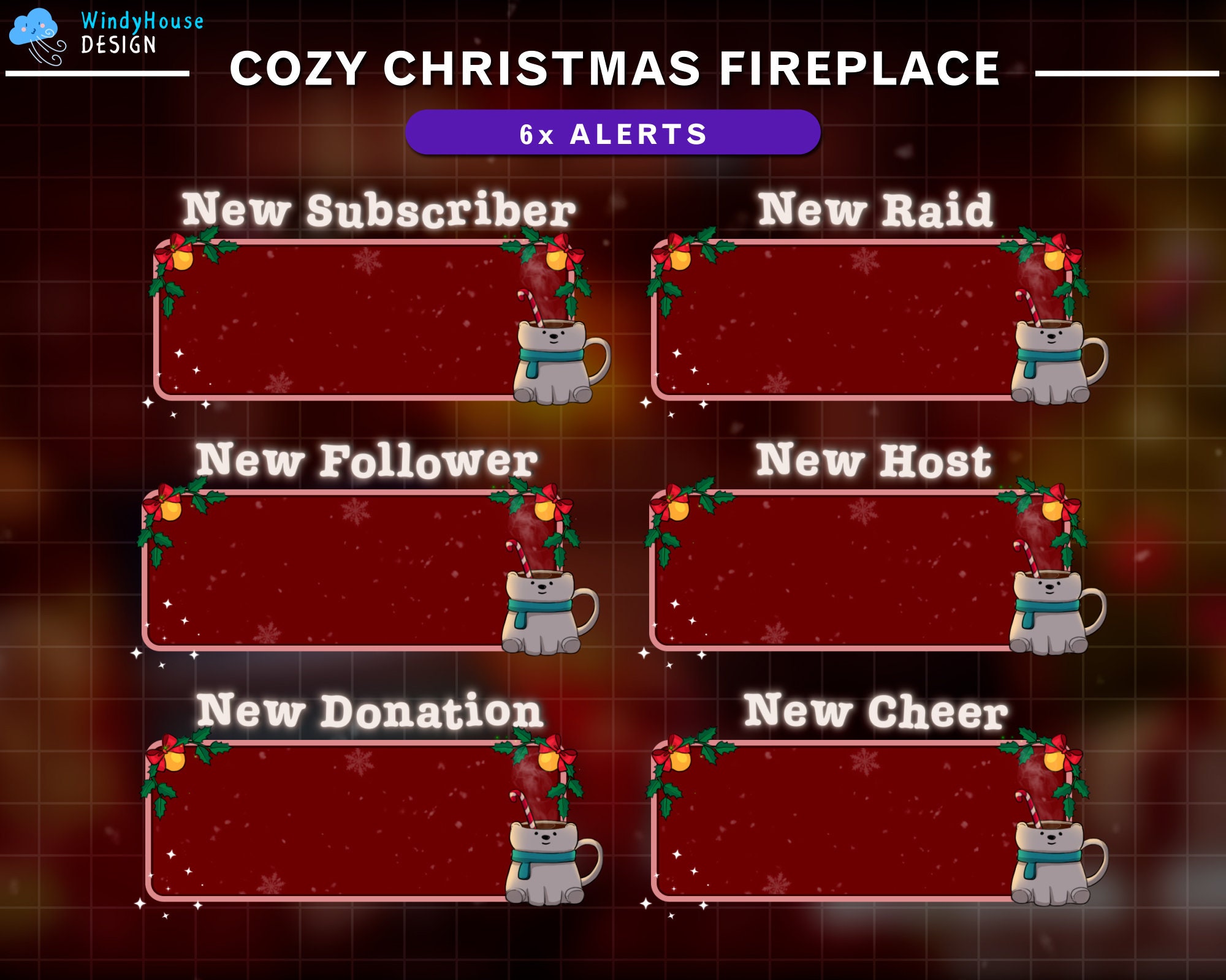Animated Full Stream Package Cozy Christmas Room, Aesthetic Xmas Room ...
