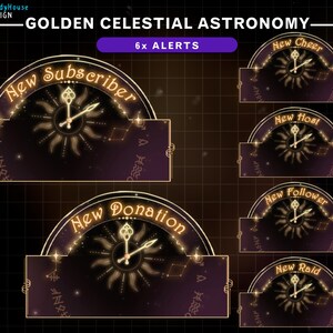 Celestial Twitch Alerts, Stream Elements Alerts, Witchy Aesthetics Celestial Alerts, Twitch ...