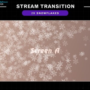 2x Animated Stream Transition Snowflakes Falling, Winter Twitch OBS ...