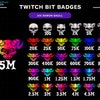 30x Cute Skull Twitch Bit Badges / Complete Twitch Bit Badges Set ...