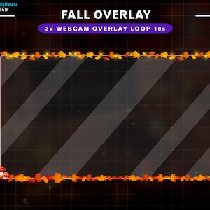 3x Animated Fall Webcam Overlay, Webcam Border for Autumn Twitch ...