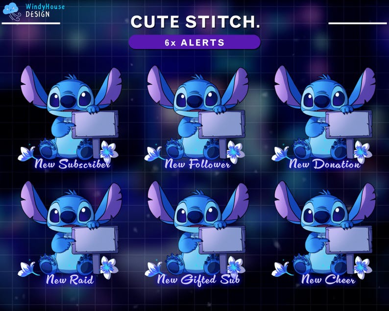 Cute Stitch Twitch Alert, Funny Stitch Alerts for Twitch Overlay - Etsy