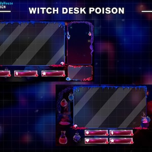 Animated Stream Package Witch Desk Poison, Halloween Desk Twitch ...