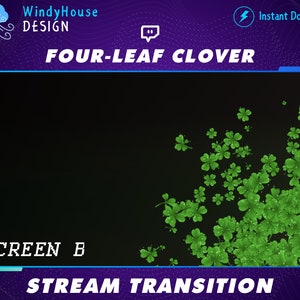 2x Four-leaf Clover Stream Transition, Three-leaves Transition, Leaf ...
