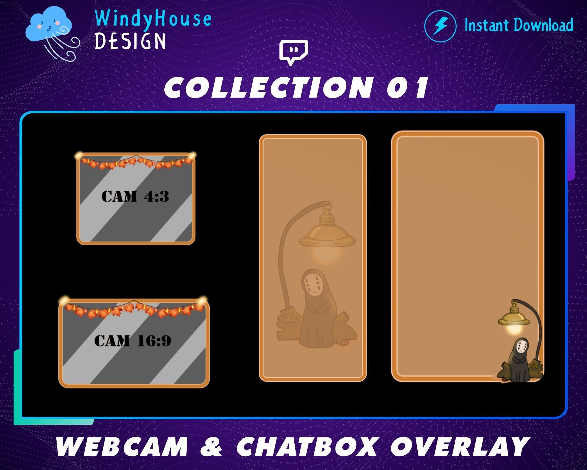 Animated Webcam Overlay Twitch Webcam Border Cute Twitch - Etsy