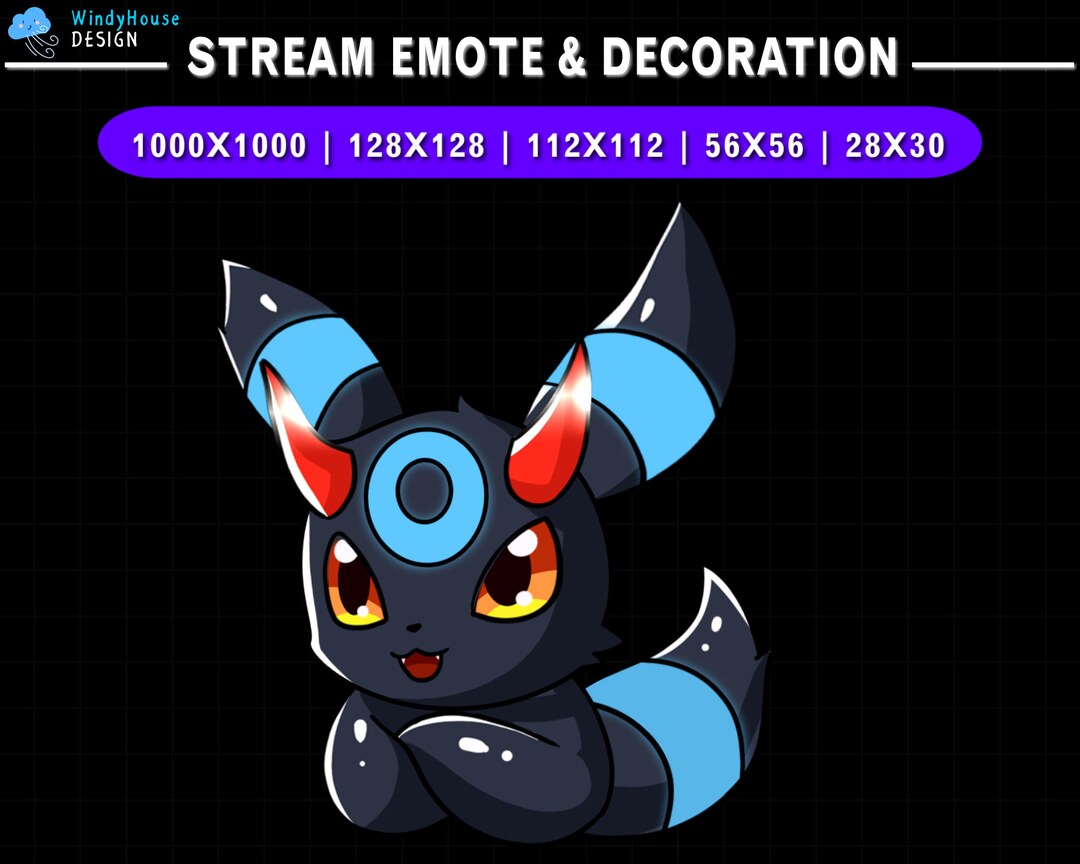 Animated Umbreon Devil Twitch Emote, Umbreon Emotes, Cute Kawaii ...