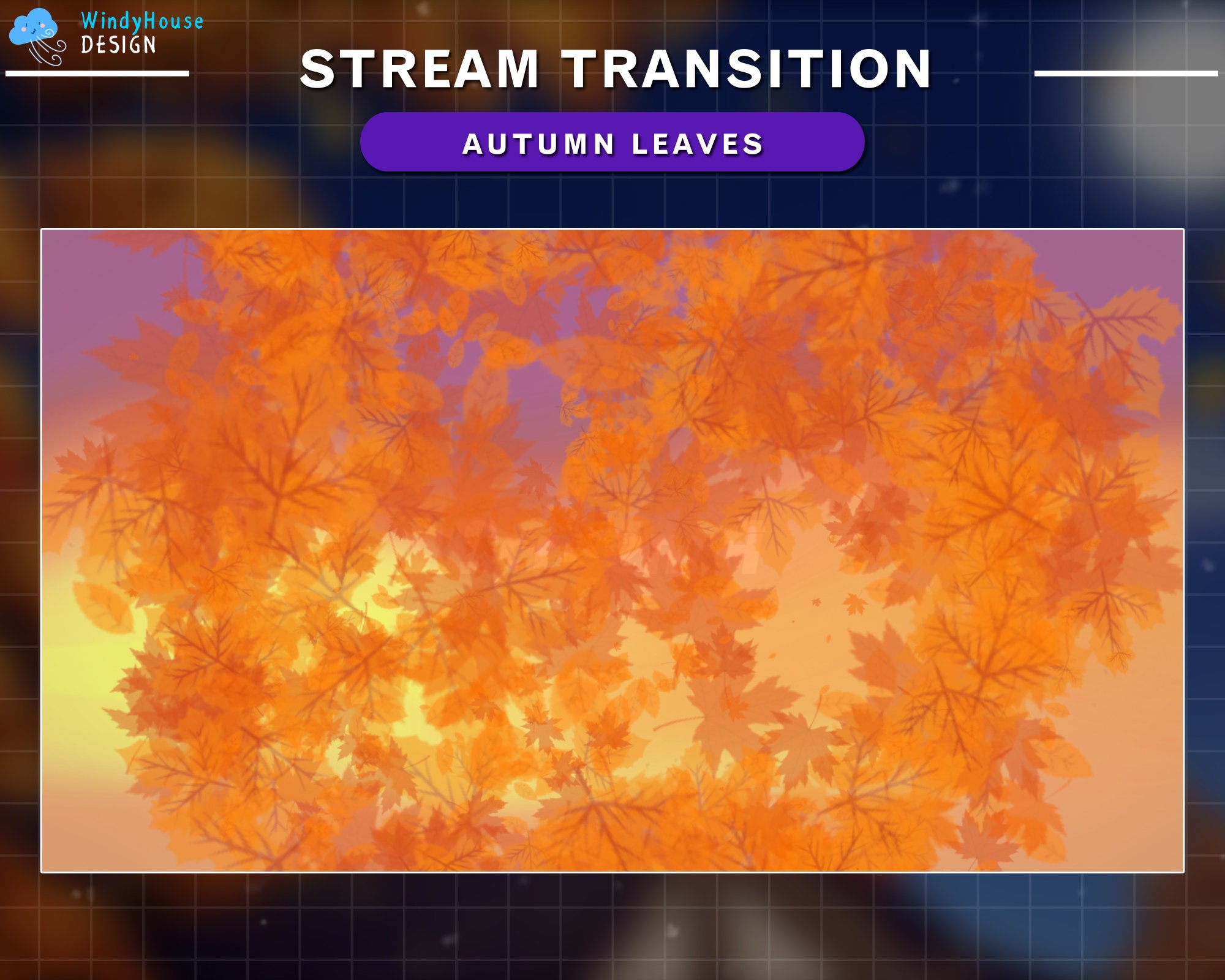 2x Animated Stream Transition Autumn Leaves, Maple Leaves Twitch OBS ...
