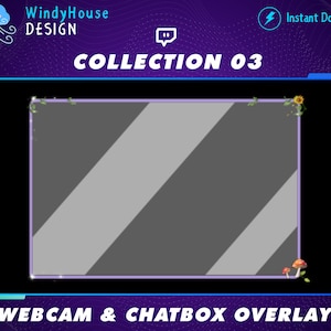 Webcam Overlay, Twitch Webcam Border, Cute Twitch Chatbox Overlay ...