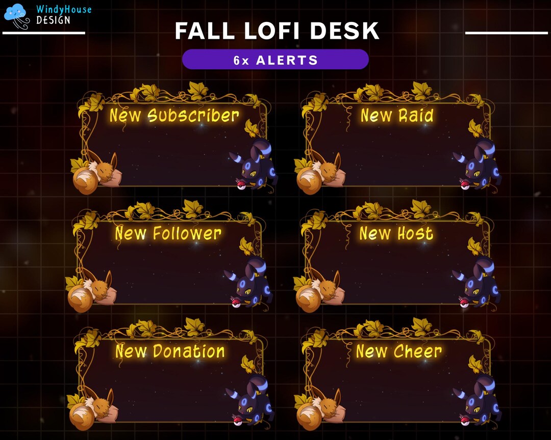 Animated Stream Alerts Eevee and Umbreon, Pokemon Twitch Alerts - Etsy