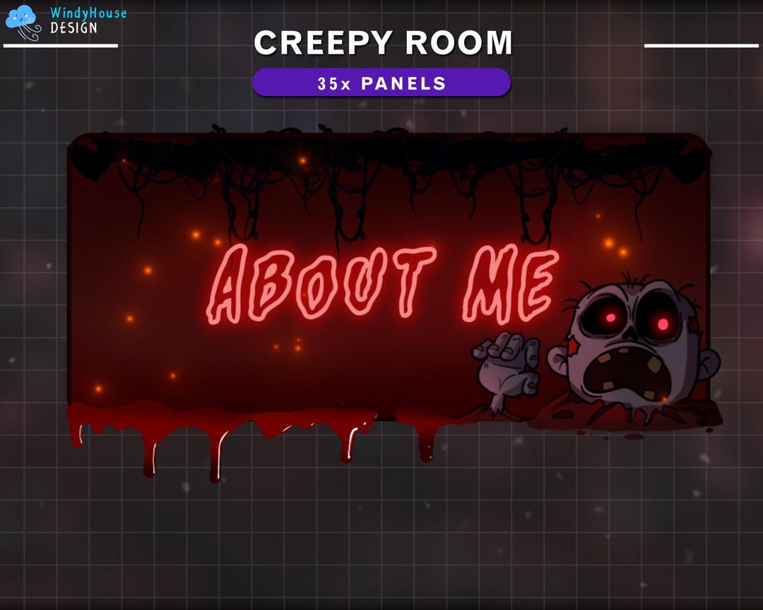 Animated Zombie Twitch Panel, Vampire Stream Panel, Spooky Panel for ...