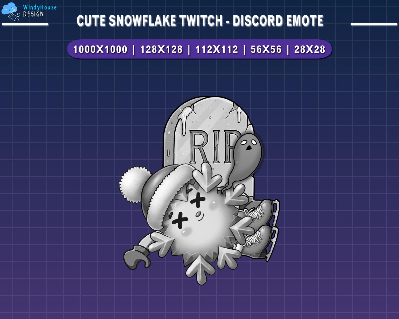 22x Animated Snowflake Twitch Emotes Pack, Cute Winter Emote Set for ...