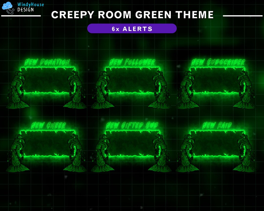 Animated Green Zombie Hand Twitch Alerts, Horror Stream Alerts, Spooky ...