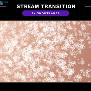 2x Animated Stream Transition Snowflakes Falling, Winter Twitch OBS ...