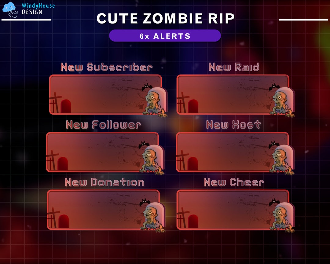 Animated Twitch Alert Halloween , Halloween Room Stream Screens, Vtuber ...