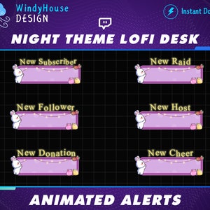 Animated Bunny Twitch Alerts, Cute Rabbit Stream Alerts for Twitch ...