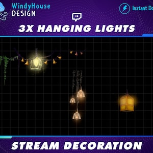 Animated Hanging Lights Stream Decorations, Lantern Decoration for ...