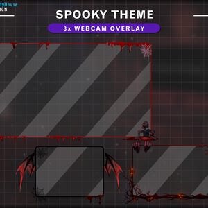 3x Animated Halloween Webcam Borders, Horror Webcam Overlay, Vampire ...