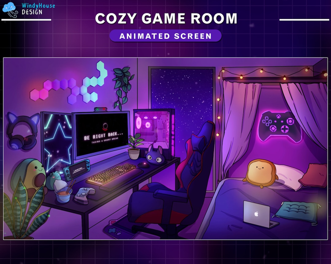 Animated Twitch Screens Cozy Game Room, Animated Stream Screens Cozy ...