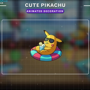 Animated Cute Pikachu Twitch Decoration, Cute Pokemon Stream Decoration ...