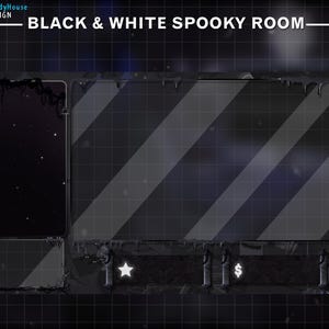 Animated Twitch Full Package Halloween Room Black White Theme, Creepy ...