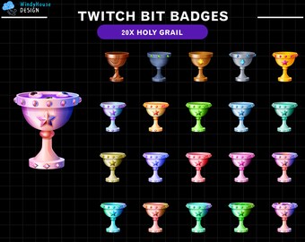 30x Controller Joystic Neon Twitch Tier Bit Badges/ Complete - Etsy