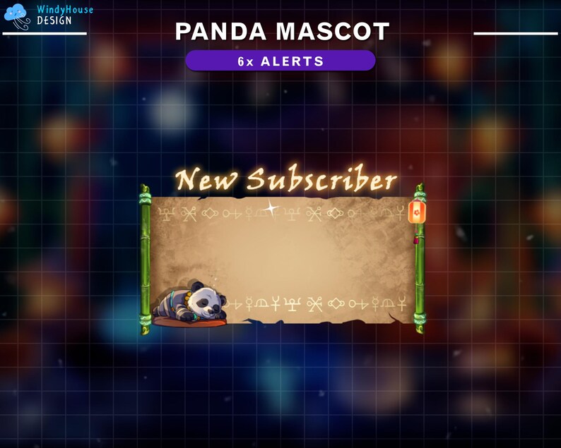 Animated Panda Shrine Stream Package, Cozy Bamboo Panda Mascot Twitch ...