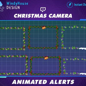 6x Animated Christmas Webcam Overlays, Xmas Cute Facecam, Cute Custom ...