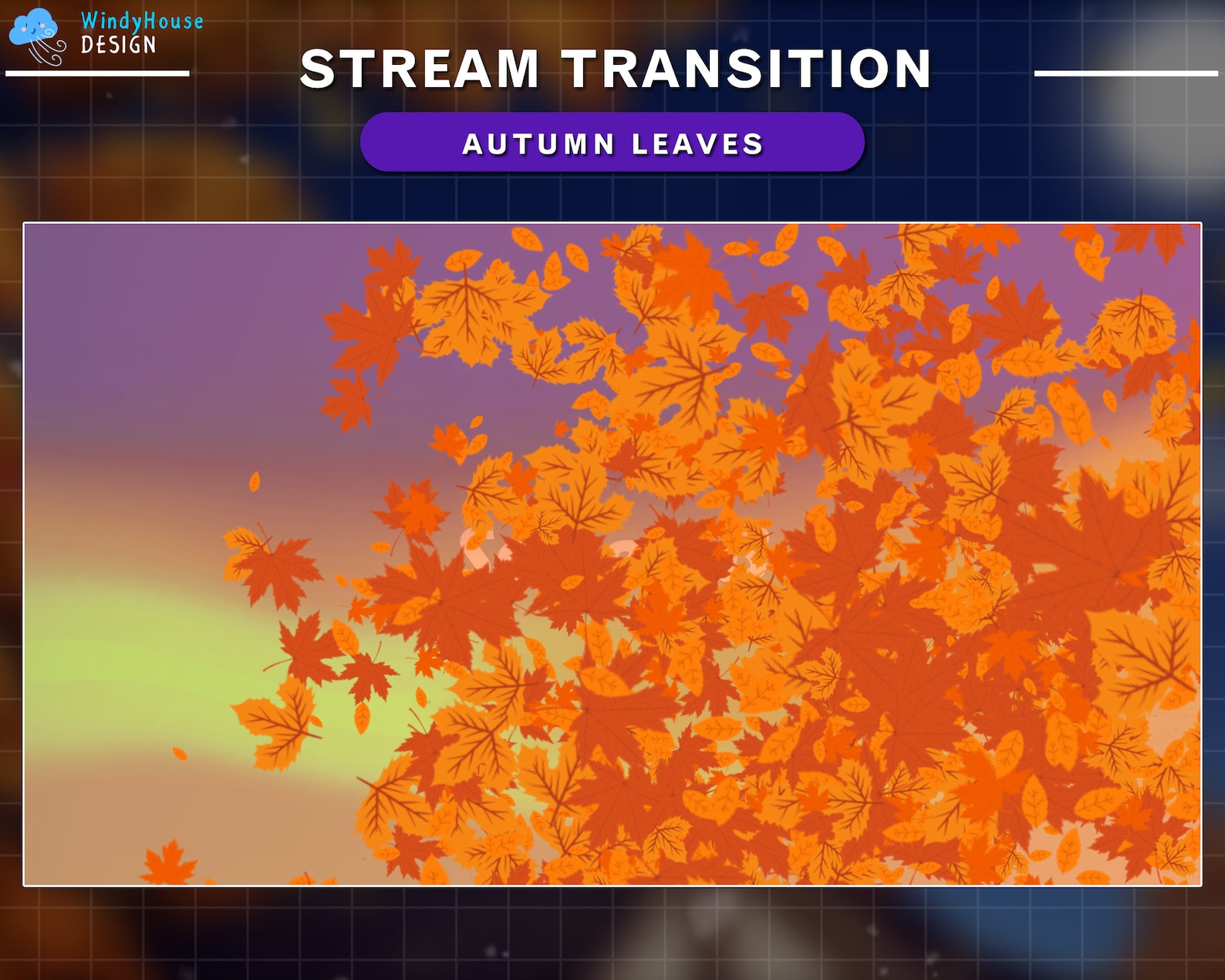 2x Animated Stream Transition Autumn Leaves, Maple Leaves Twitch OBS ...