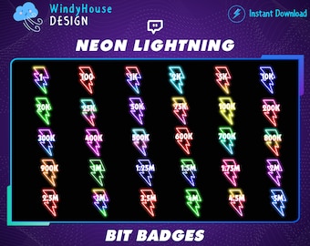 30x Fire Bit Badges/ Complete Twitch Bit Badges Set/ Twitch Tier Badges ...
