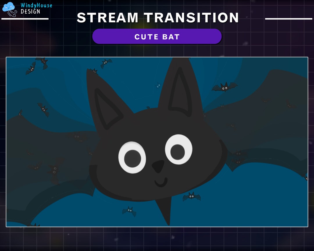 Cute Bats Stream Transition, Bats Swarm Twitch Transition, Halloween ...