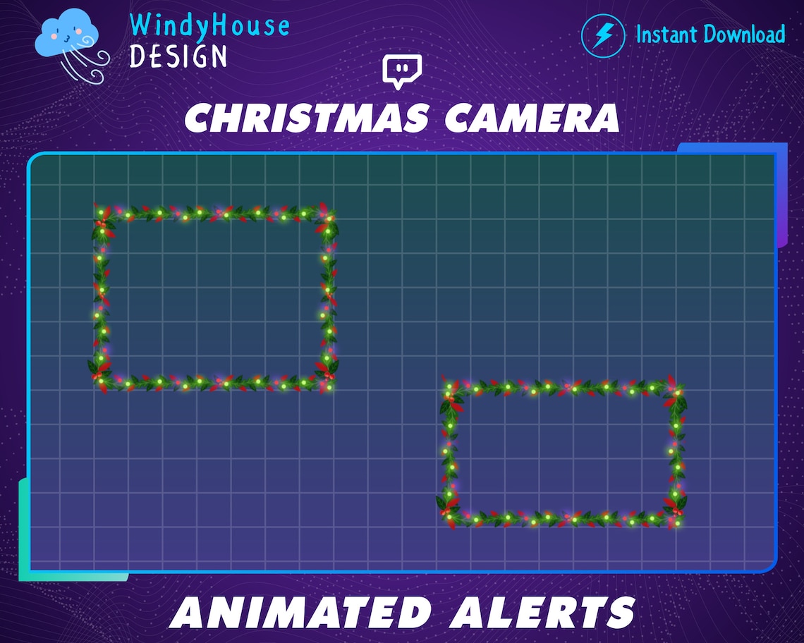 6x Animated Christmas Webcam Overlays, Xmas Cute Facecam, Cute Custom ...