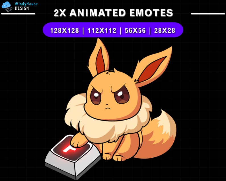 Animated Twitch Emote Eevee FF, Cute Eevee Twitch Emotes, Eevee Emotes ...