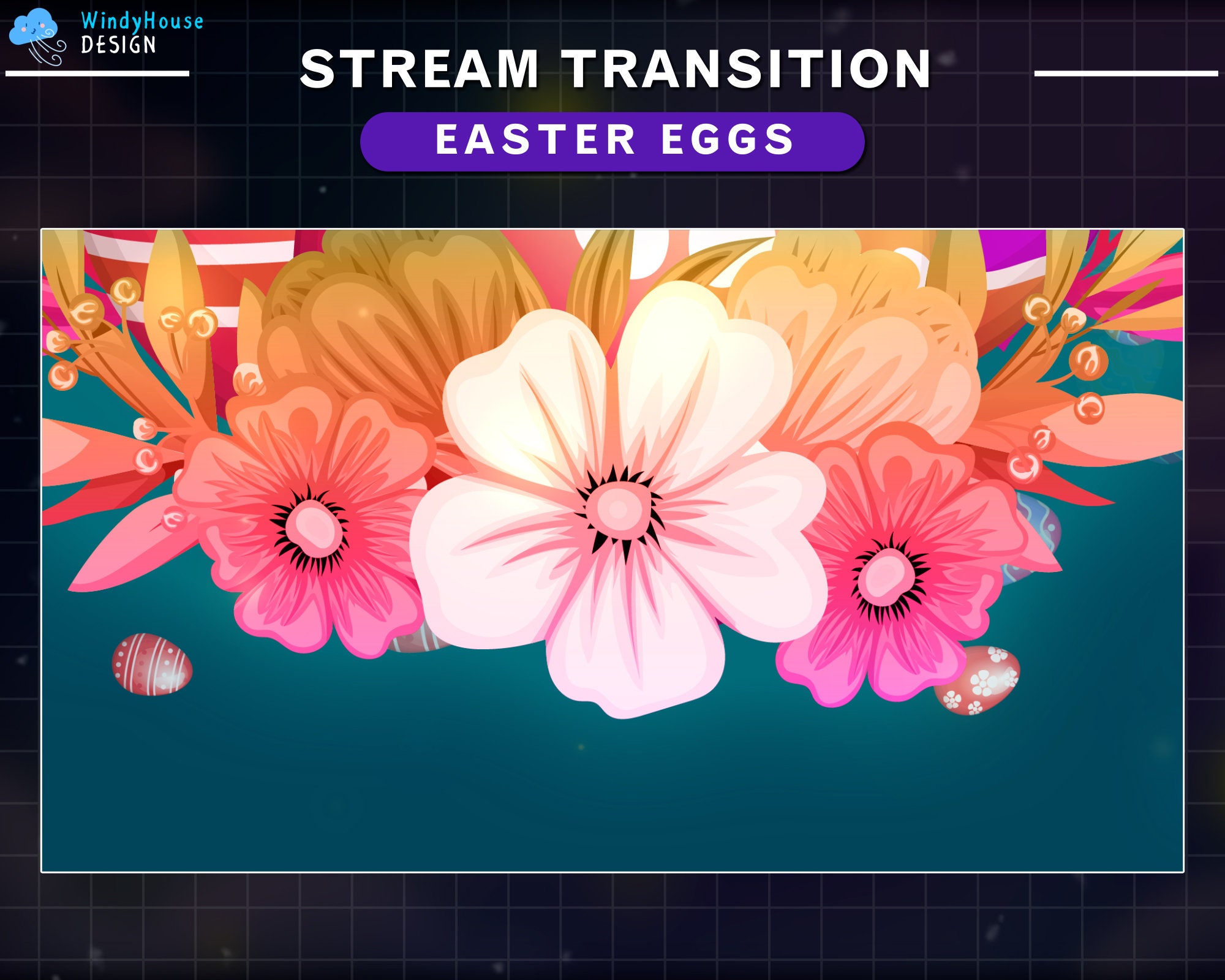 Easter Eggs Stream Transition, Twitch OBS Scenes Stinger, Twitch ...