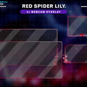 Animated Red Spider Lily Webcam Overlay, Demon Slayer Theme for Vtuber ...