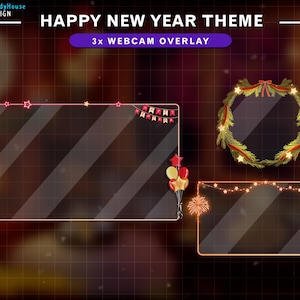 3x Animated Happy New Year Webcam Overlays - Etsy