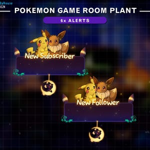Pokemon Twitch Alerts With Pikachu, Eevee, Umbreon - Etsy