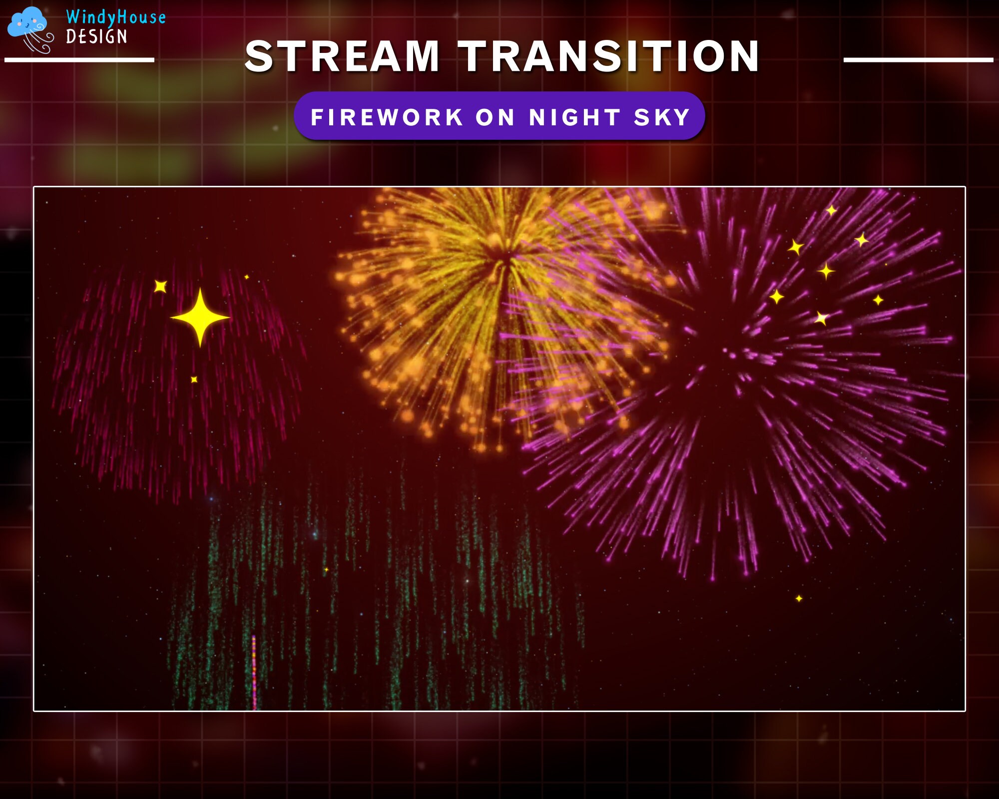 Animated New Year Stream Transition, Firework Twitch Transition, NYE ...