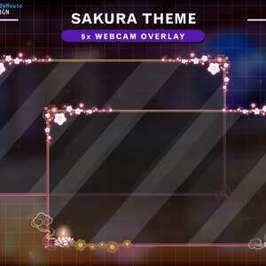 6x Animated Sakura Webcam Overlay With Japanese Theme - Etsy