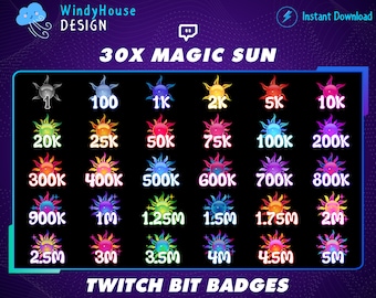 30x Ranks Twitch Bit Badges, Full Twitch Bit Badges Set, Crowns Twitch ...