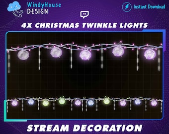 Animated Holiday Lights Twitch Overlays Stream Decoration Twinkle ...
