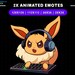 2x Animated Twitch Emote Eevee Typing Keyboard, Eevee Playing Game ...