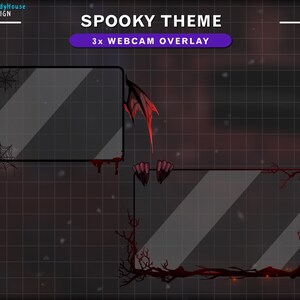 3x Animated Halloween Webcam Borders, Horror Webcam Overlay, Vampire ...