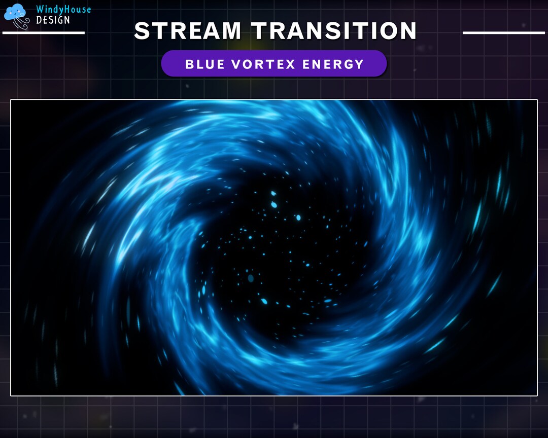 Blue Vortex Energy Stream Stinger Transition, Starburst Galaxy Twitch ...