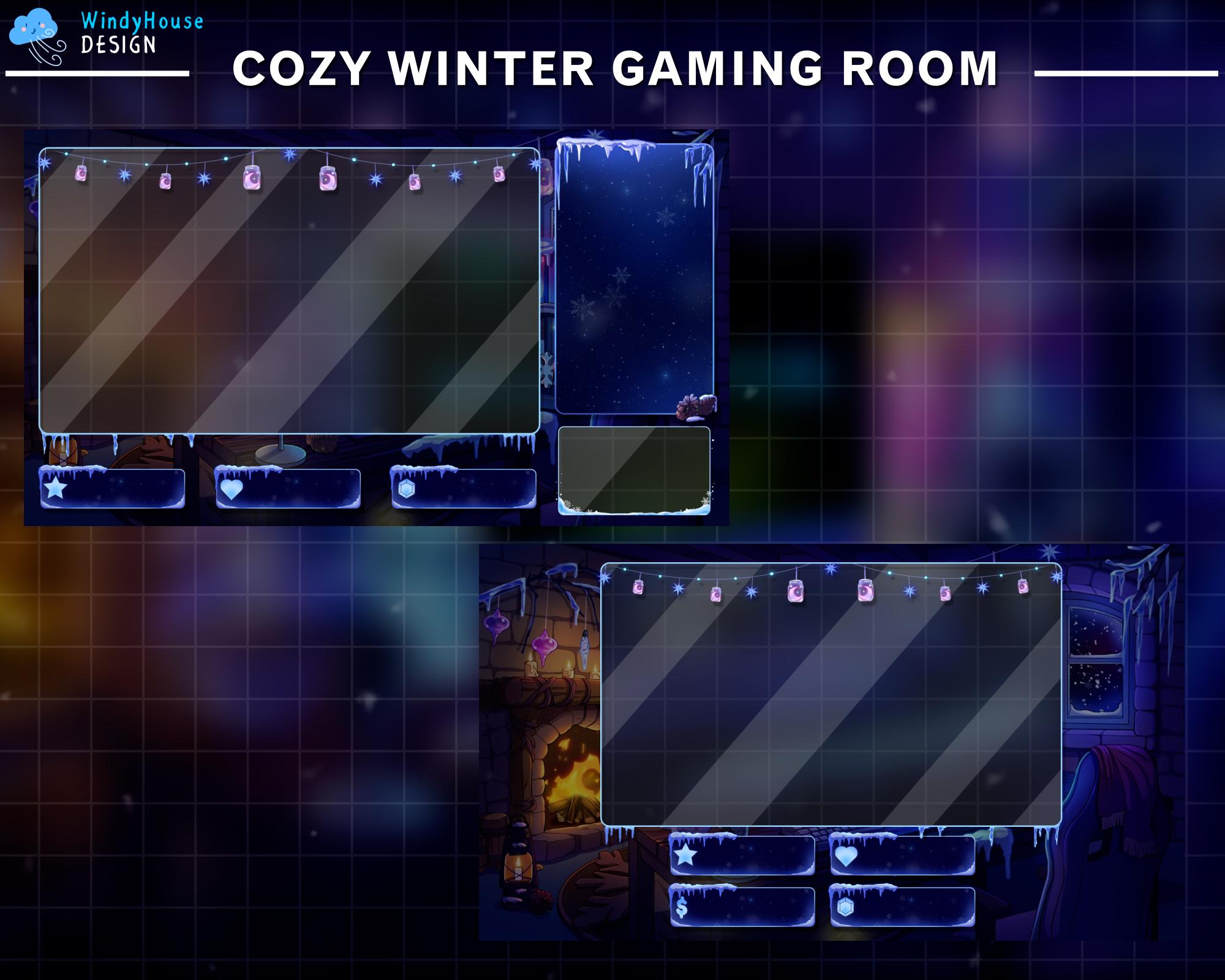 Animated Christmas Cozy Winter Stream Package, Gaming Room Twitch ...
