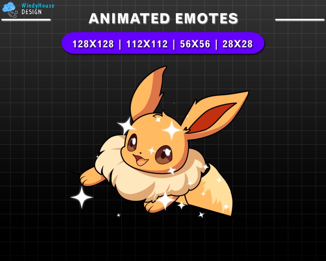 Animated Bongo Eevee Twitch Emote, Cute Kawaii Pokemon Stream ...