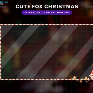 4x Animated Christmas Webcam Overlay, Webcam Border for Winter - Etsy