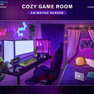 Animated Twitch Screens Cozy Game Room, Animated Stream Screens Cozy ...