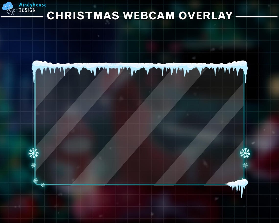 7x Animated Christmas Webcam Overlays With Christmas Tree, Snow ...