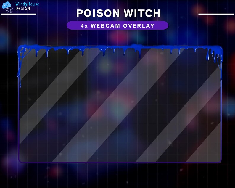 4x Animated Witchy Webcam Overlay, Halloween Webcam Border for Twitch ...